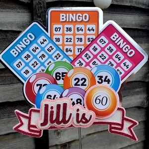 Bingo - Bingo Themed - Cake Topper Decoration - Glitter Layered ...