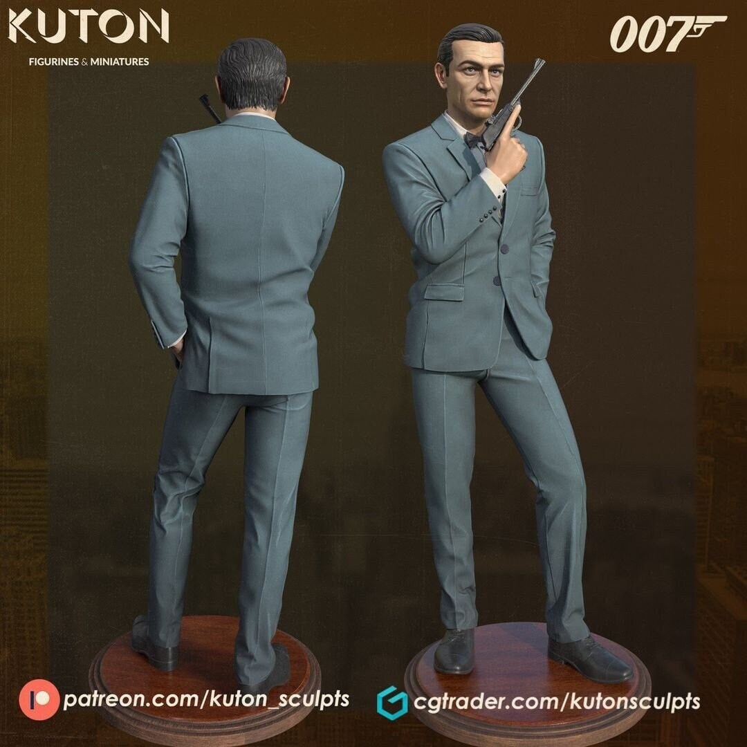 Sean Connery 007 Action Figure Resin 3D Printed James Bond 3D Model - Etsy