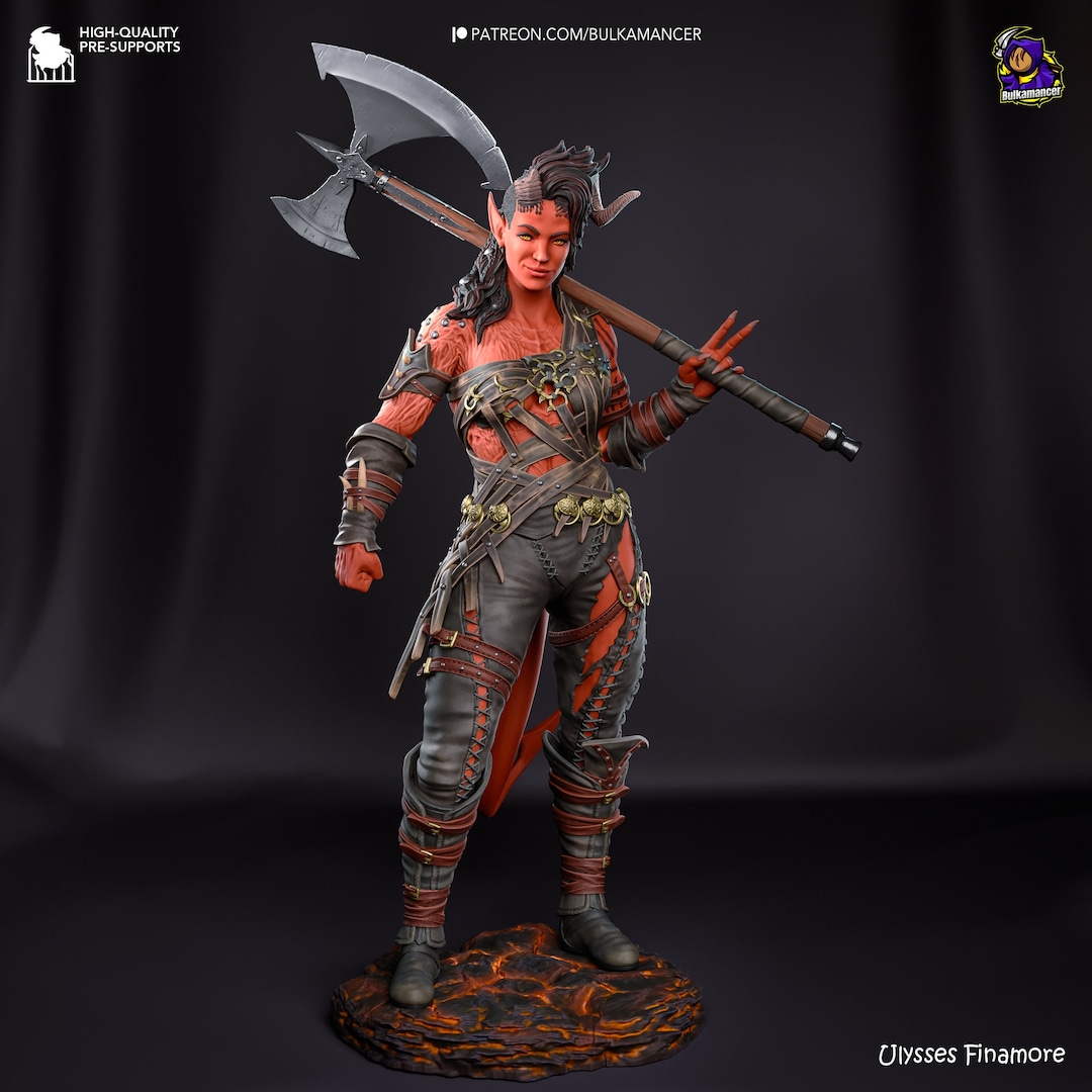 Karlach BG3 3D Printed Figure Bulkamancer Free Shipping - Etsy UK