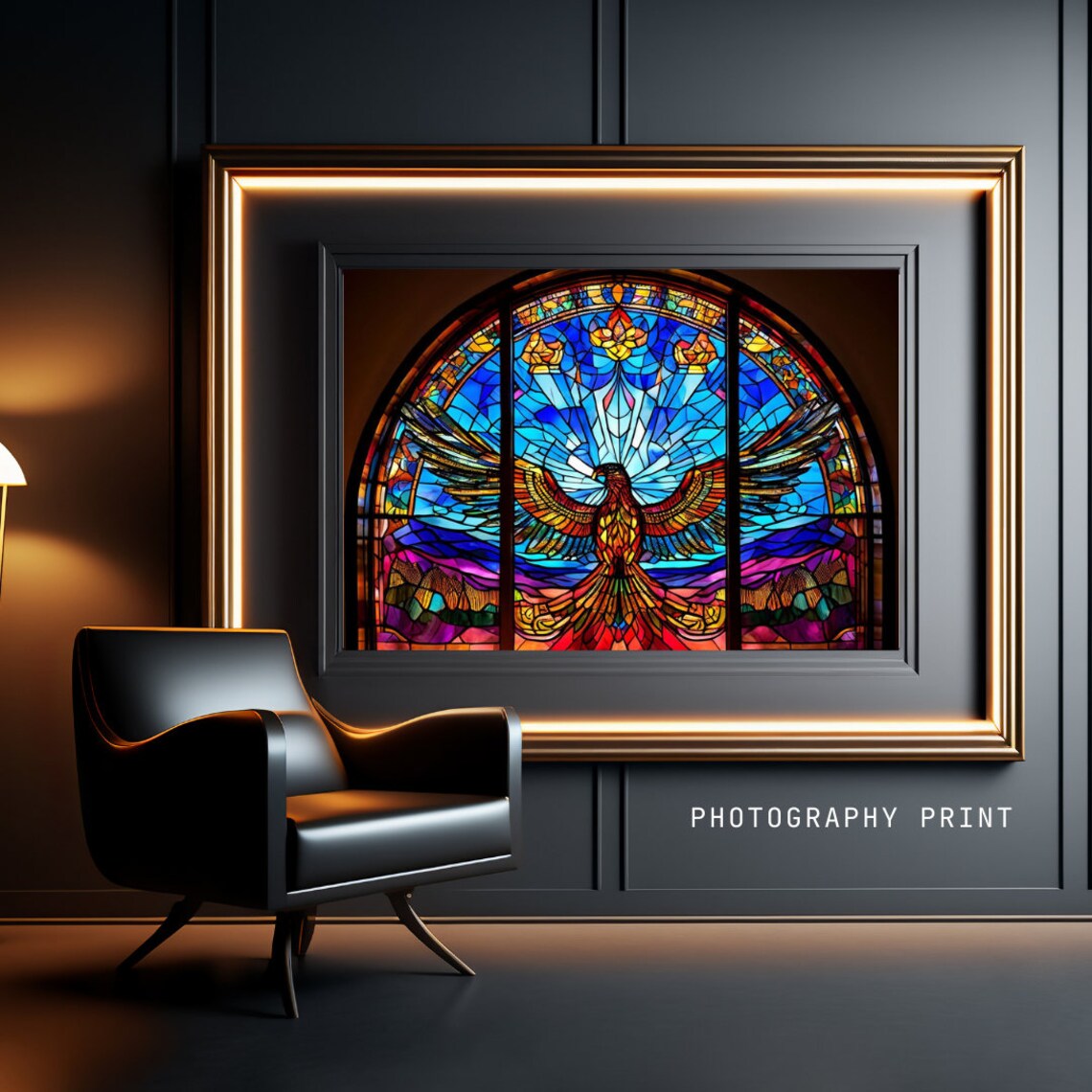 Digital Stained Glass Bird Designs: Sparrow, Nightingale, Seagull ...