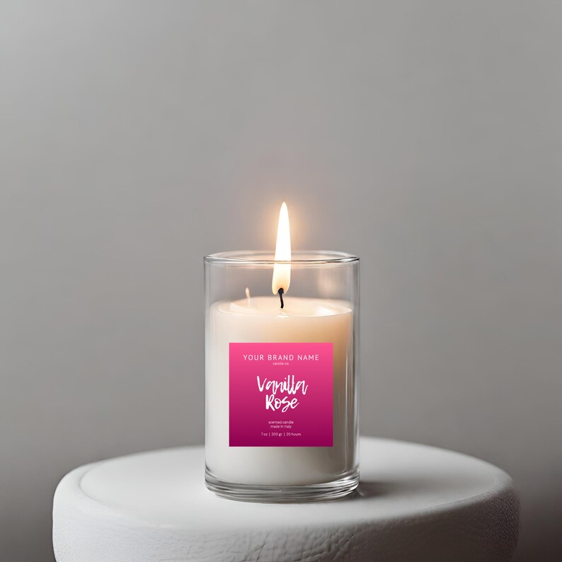 Editable Candle Label Template, DIY Candle Label, Candle Jar Sticker ...