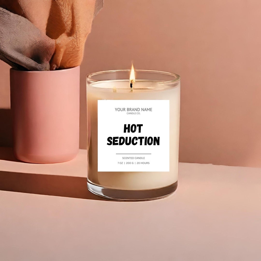 Editable Candle Label Template, DIY Candle Label, Candle Jar Sticker ...