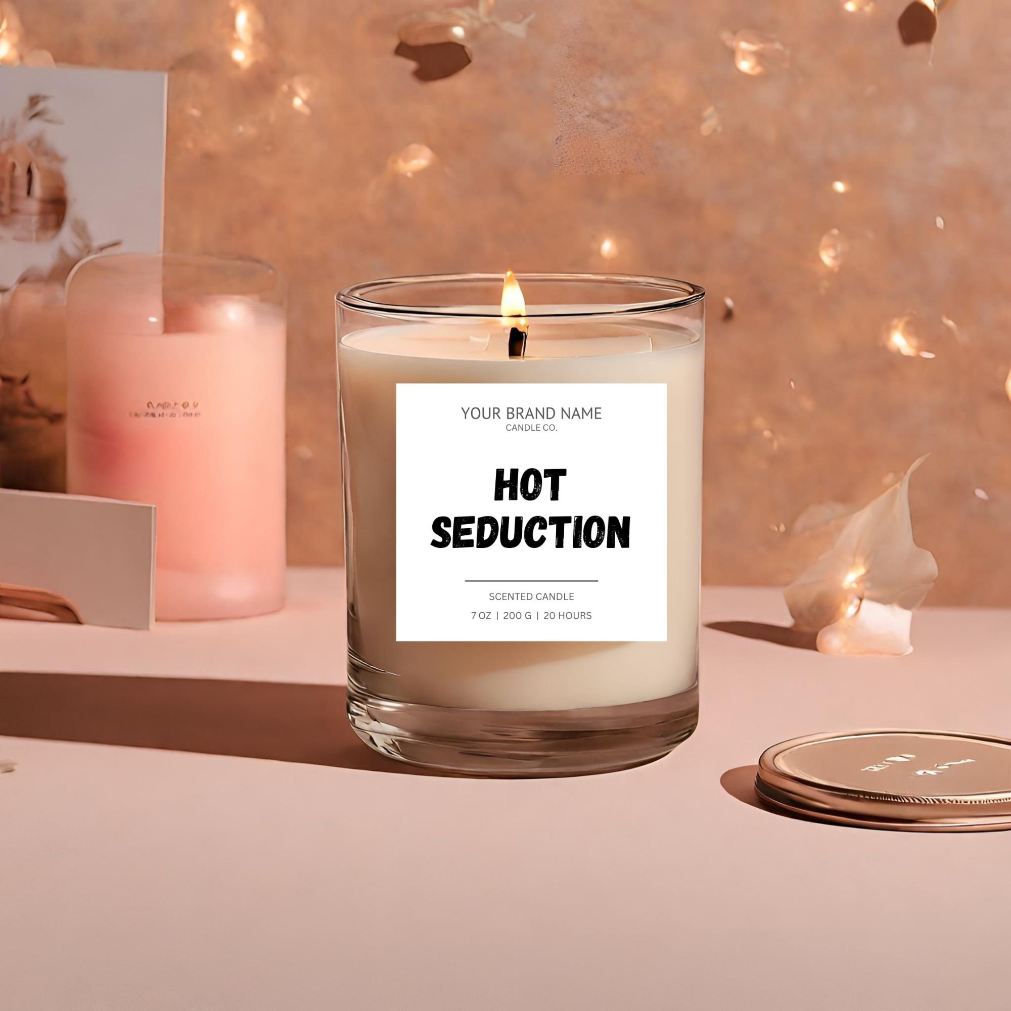 Editable Candle Label Template, DIY Candle Label, Candle Jar Sticker ...