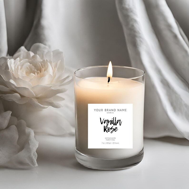 Editable Candle Label Template, DIY Candle Label, Candle Jar Sticker ...