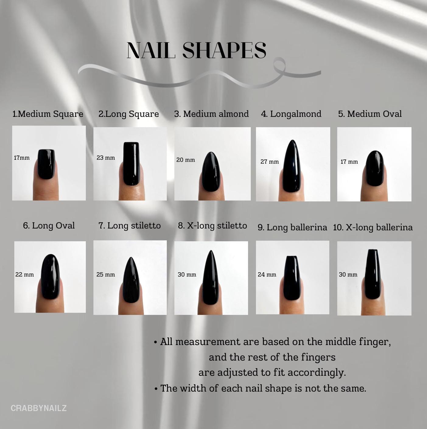 Black Medium Almond Press on Nails/y2knail/ Press on Nails/handmade ...