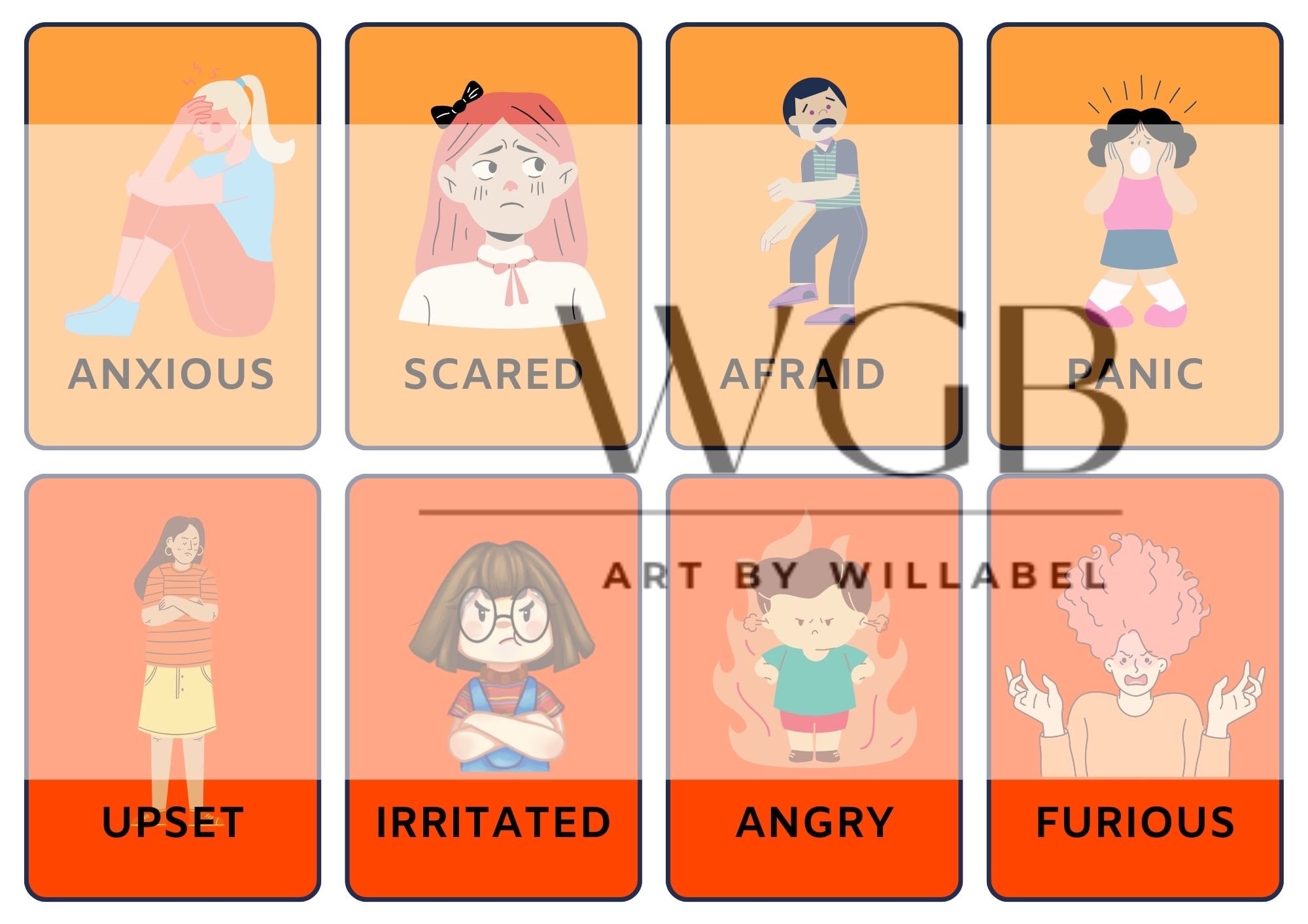 40 Feeling Emotions Flashcards for Non Verbal/autism/neurodivergent ...