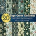 Christmas Seamless Patterns, Sage Green Xmas Digital Papers, Christmas ...