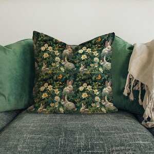 Spring Meadow Bunny Seamless Patterns, Floral Rabbit Digital Papers ...