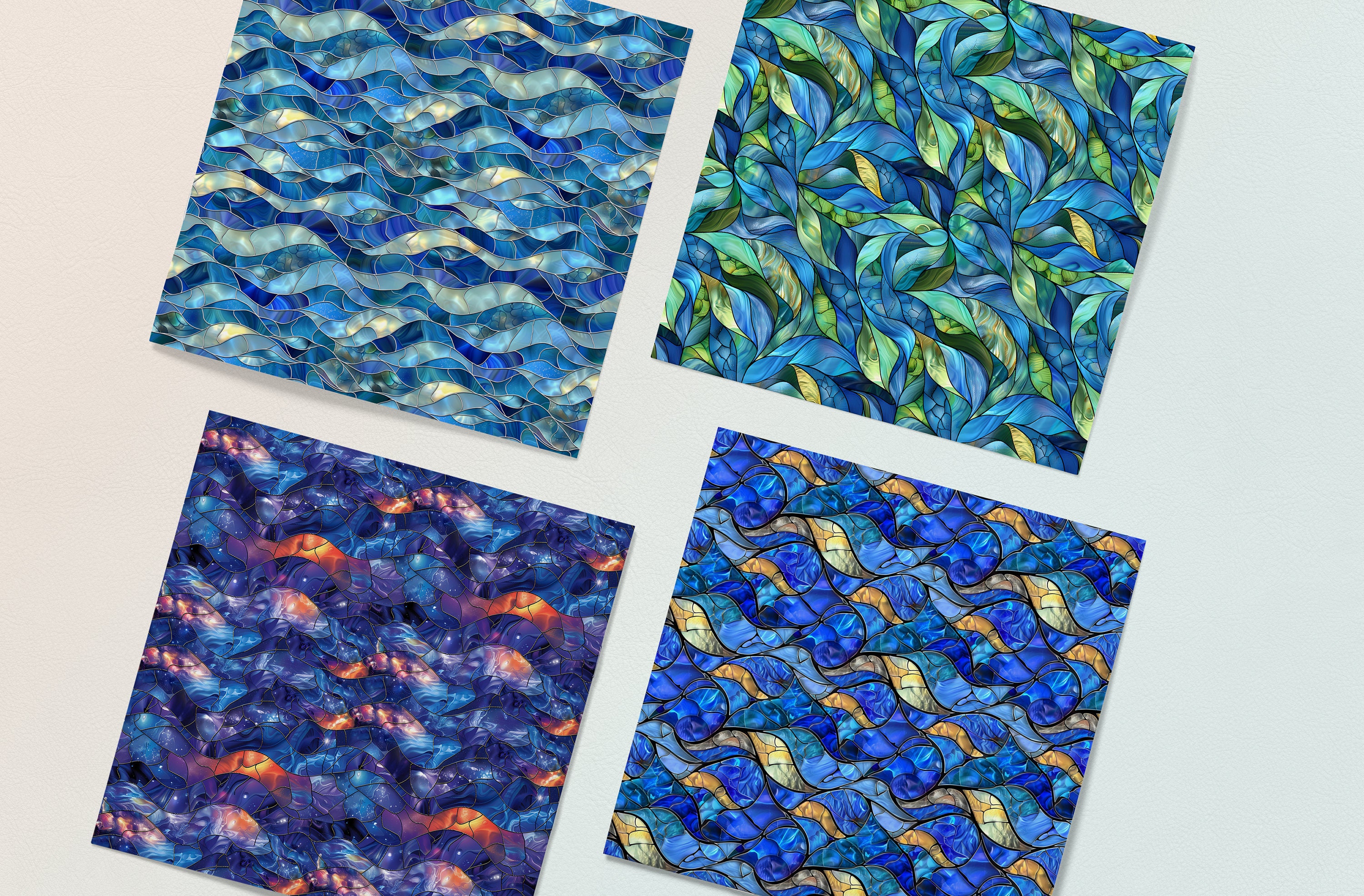 Stained Glass Texture Seamless Pattern, Stained Glass Digital Paper ...