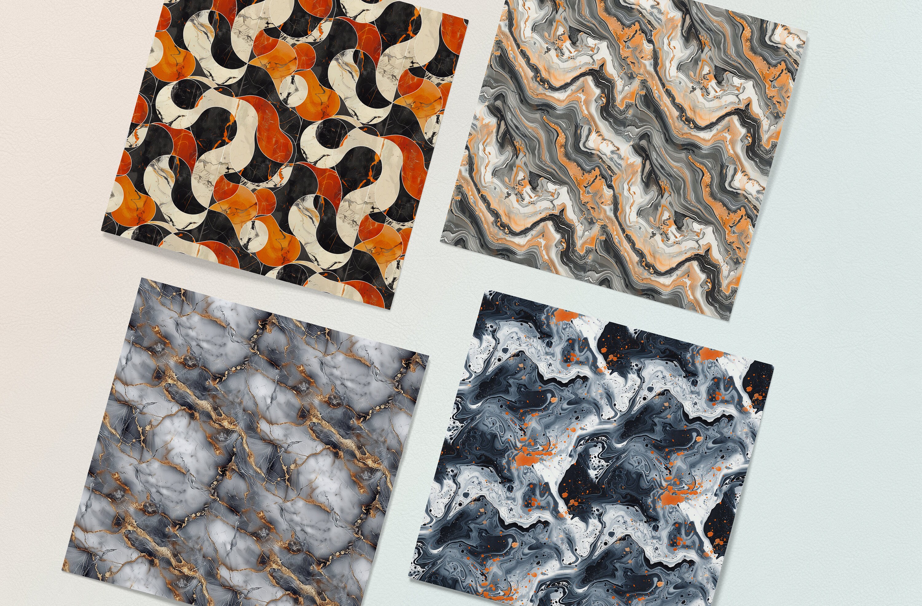 Marble Texture Seamless Pattern, Colorful Marble Digital Papers, Modern ...