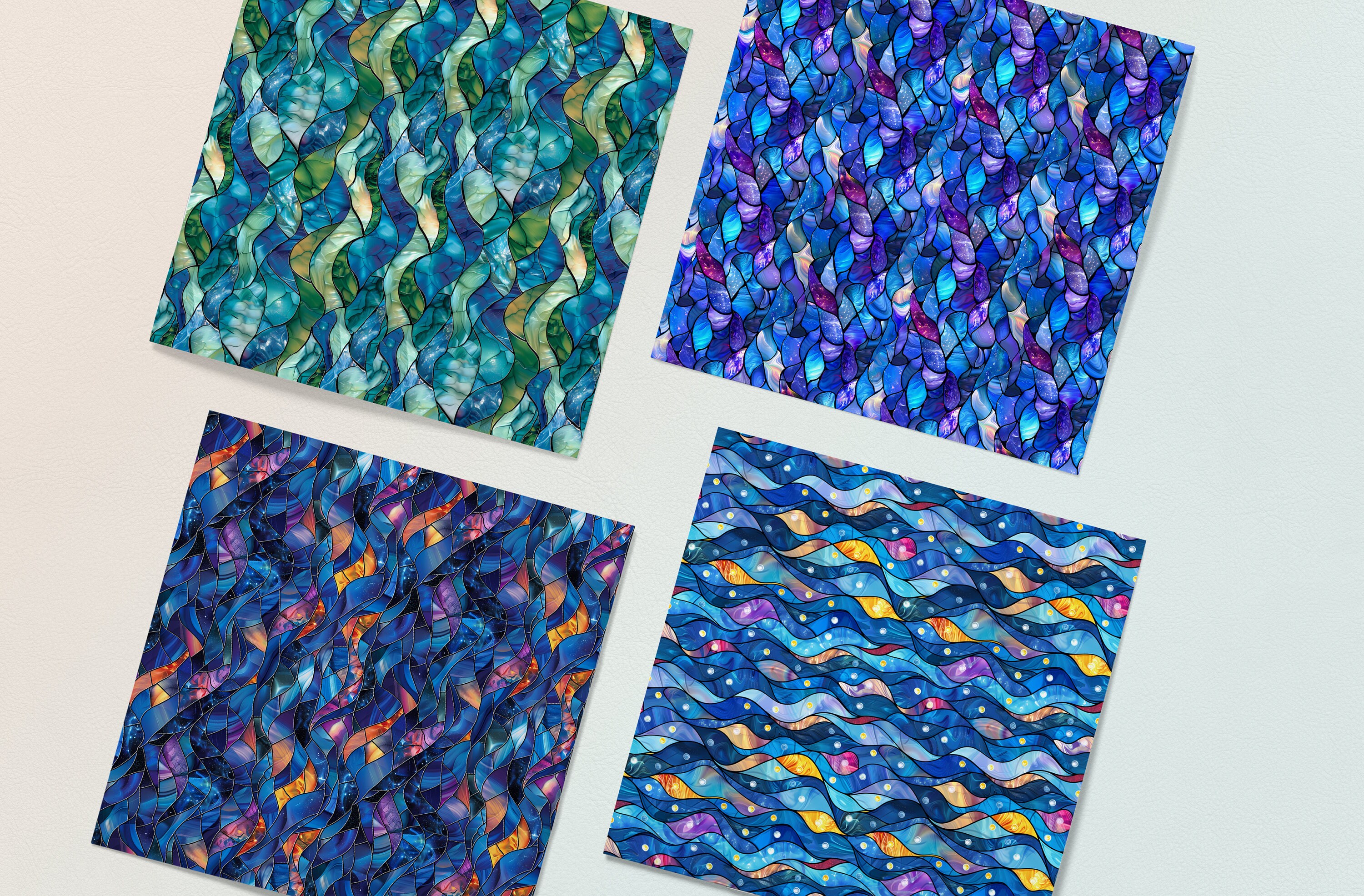 Stained Glass Texture Seamless Pattern, Stained Glass Digital Paper ...