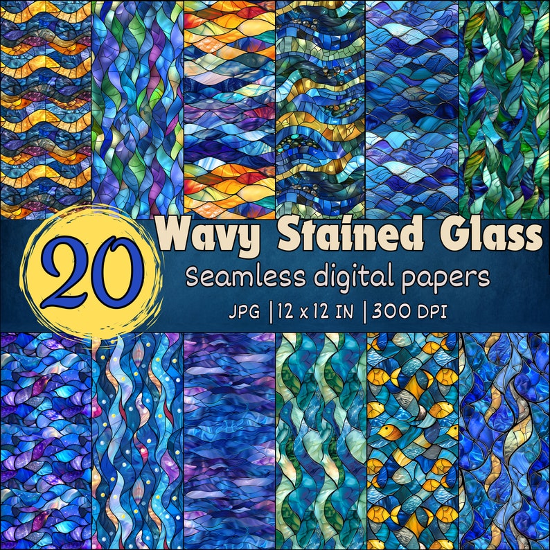 Stained Glass Texture Seamless Pattern, Stained Glass Digital Paper ...