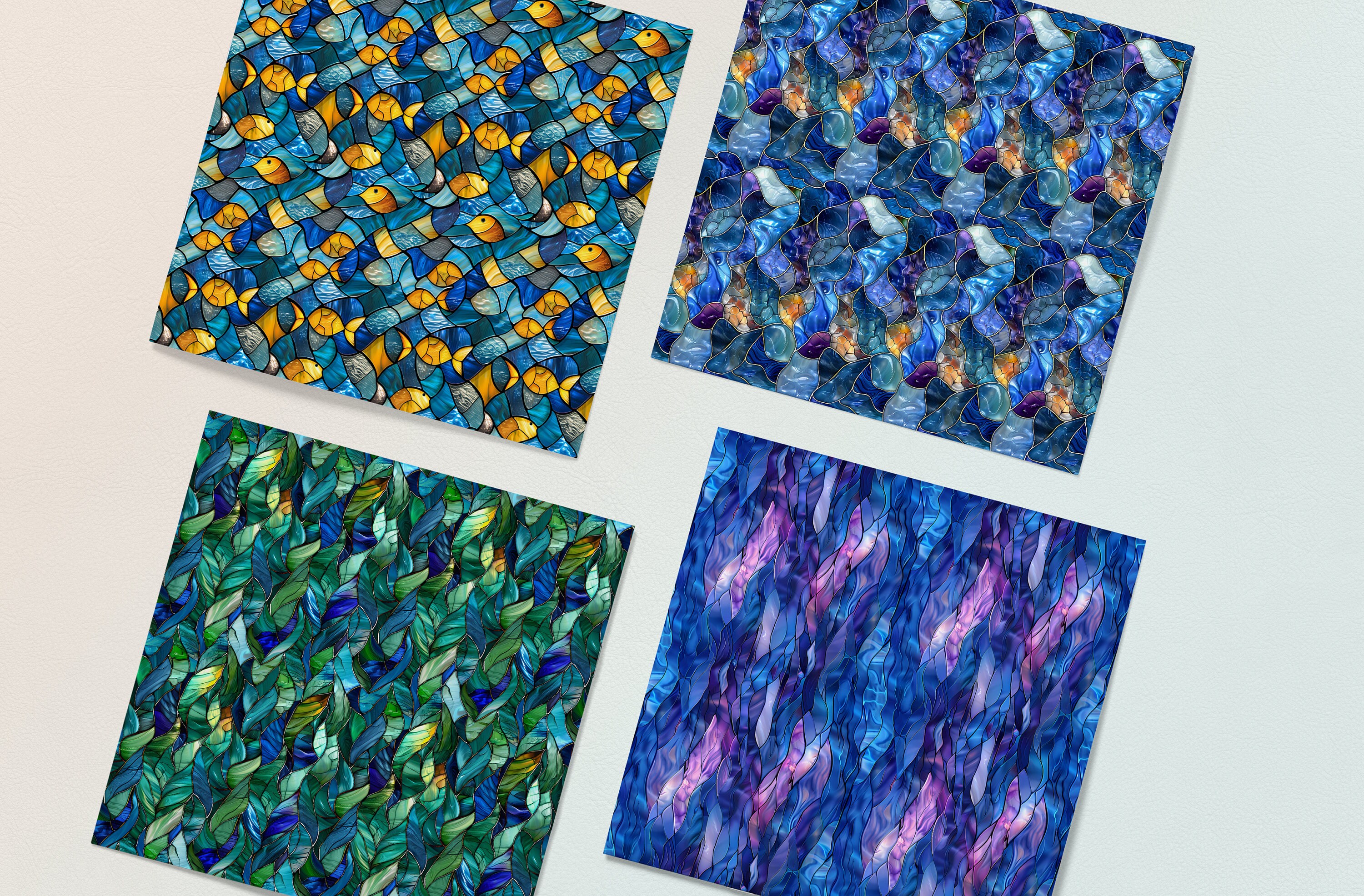 Stained Glass Texture Seamless Pattern, Stained Glass Digital Paper ...