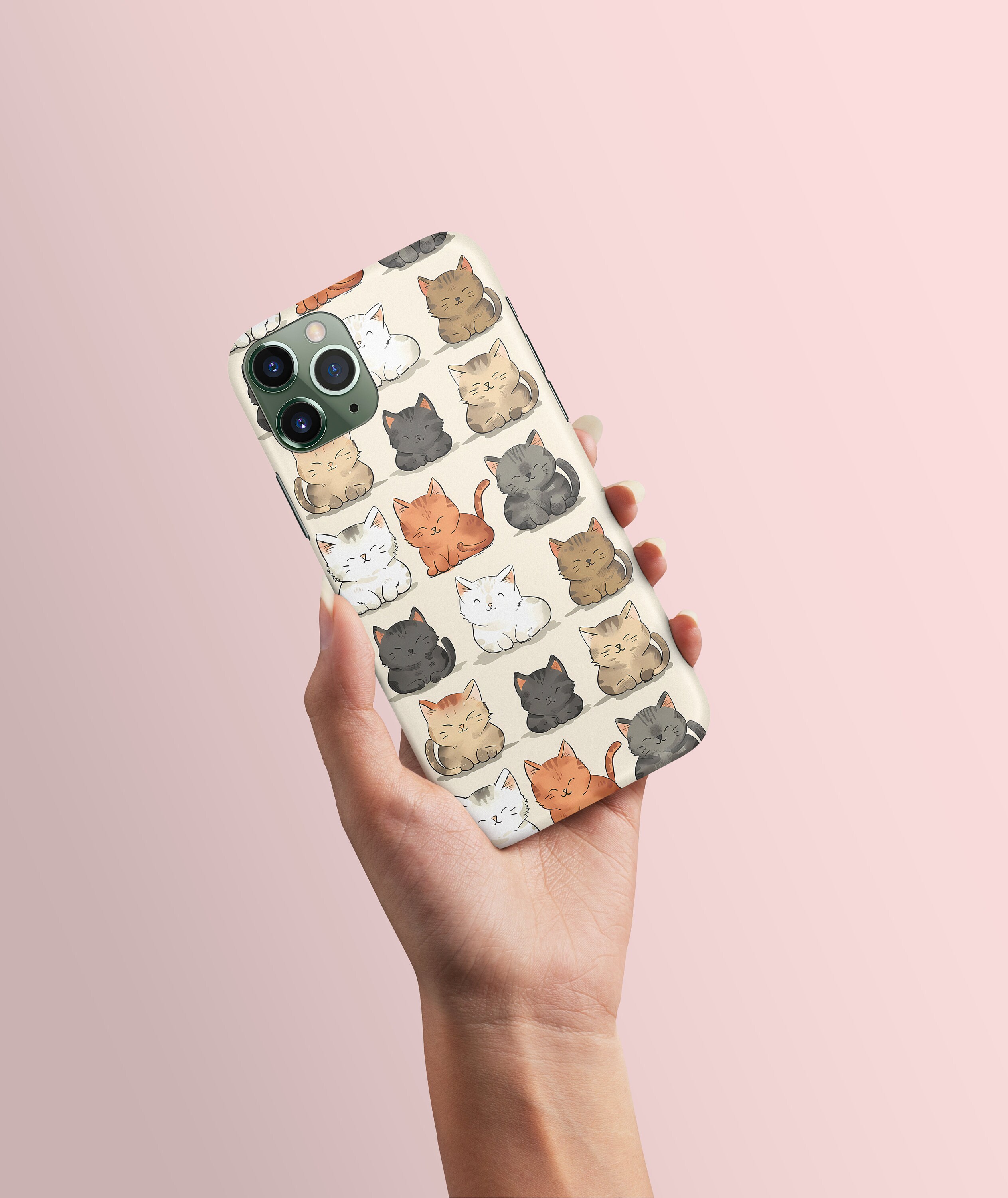 Kawaii Kittens Digital Papers, Cute Kittens Seamless Patterns, Cats ...