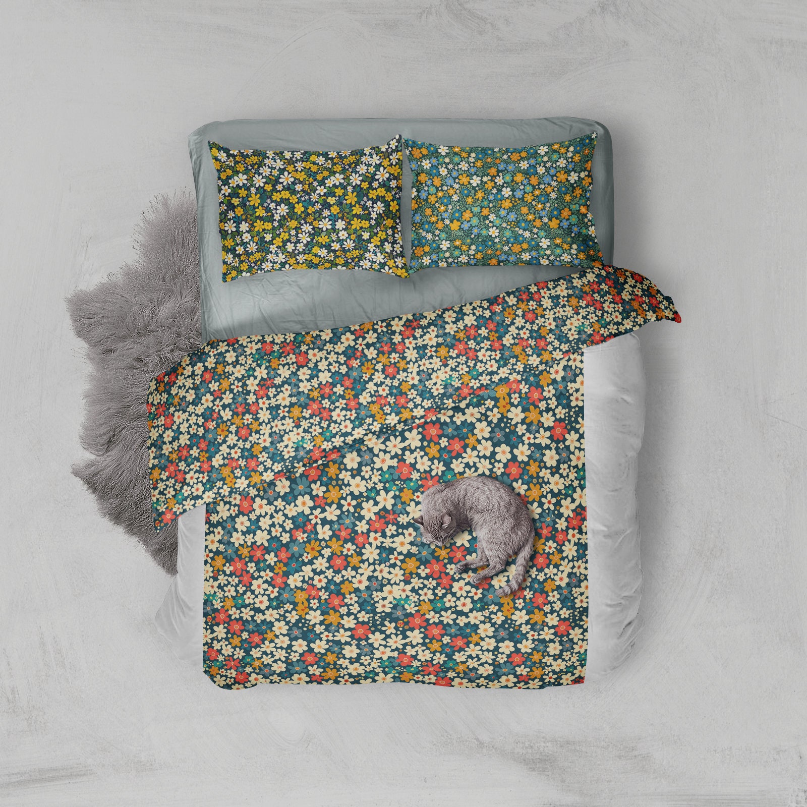 Ditsy Floral Seamless Patterns, Printable Paper Pack, Wildflower Fabric ...