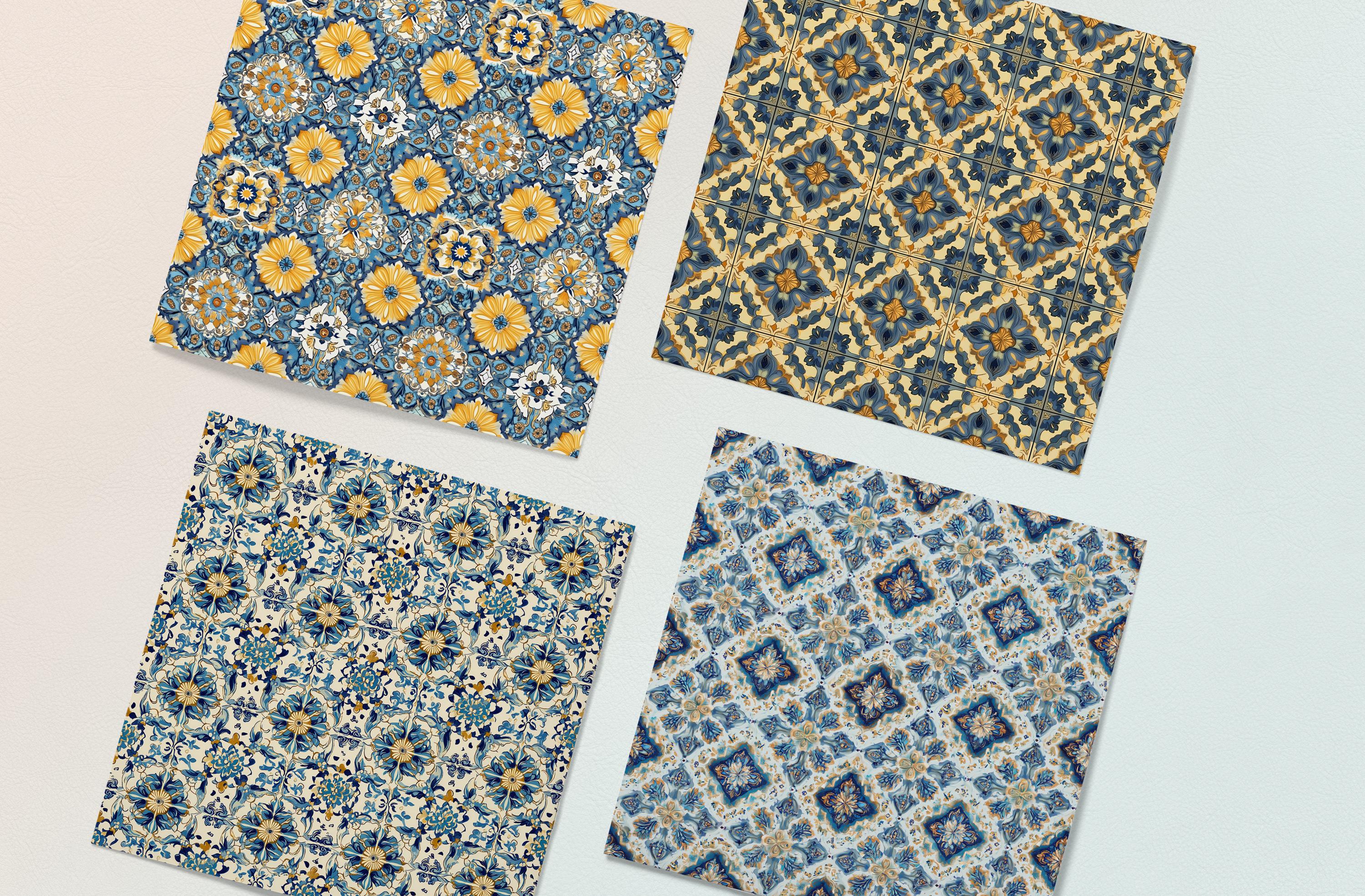 Persian Tile Seamless Patterns, Islamic Art Digital Papers, Vintage ...