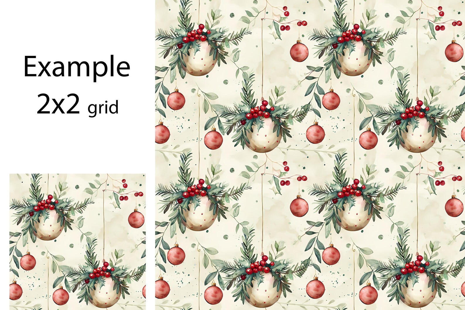 Classic Christmas Seamless Patterns, Retro Christmas Digital Papers ...
