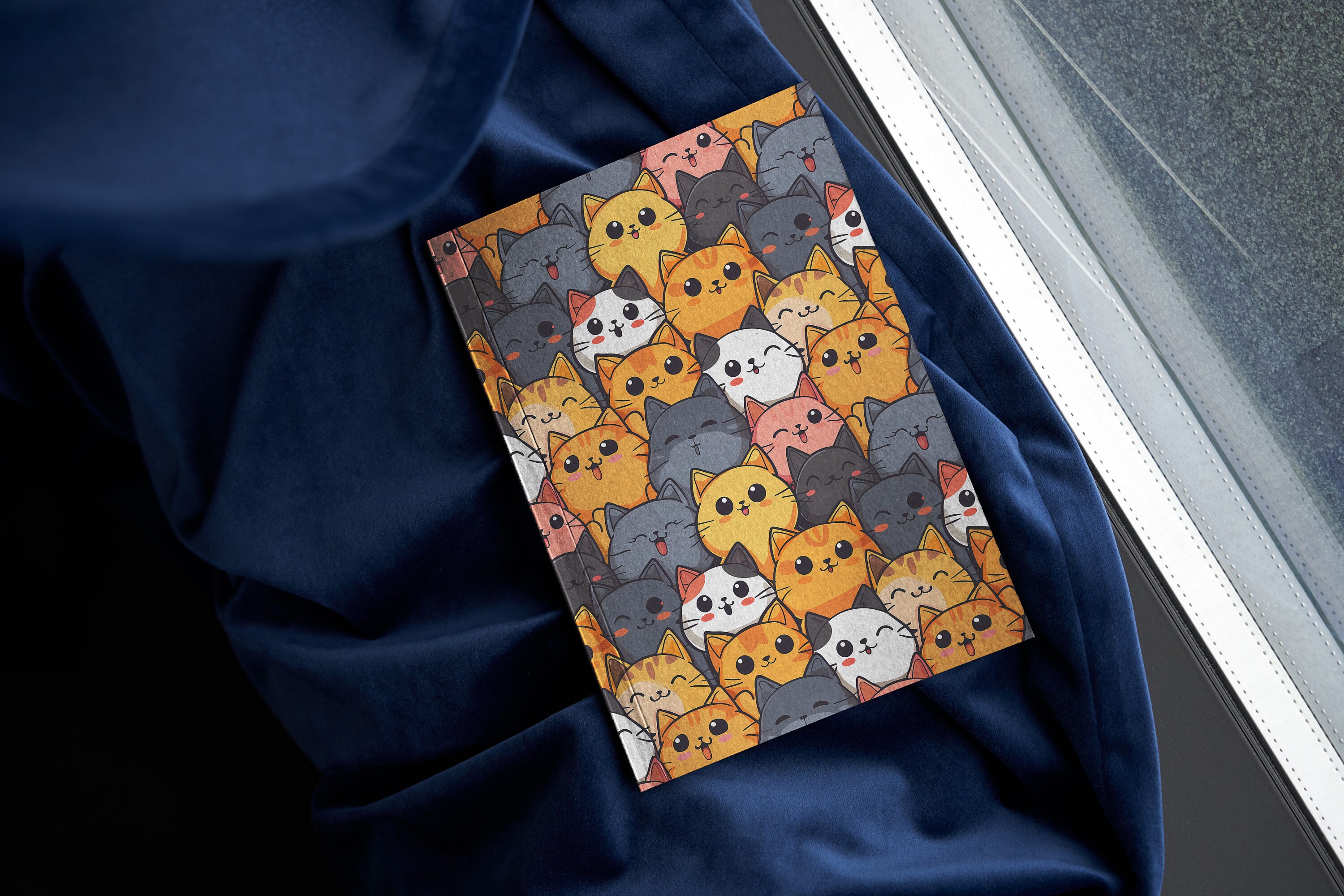 Kawaii Kittens Digital Papers, Cute Kittens Seamless Patterns, Cats ...