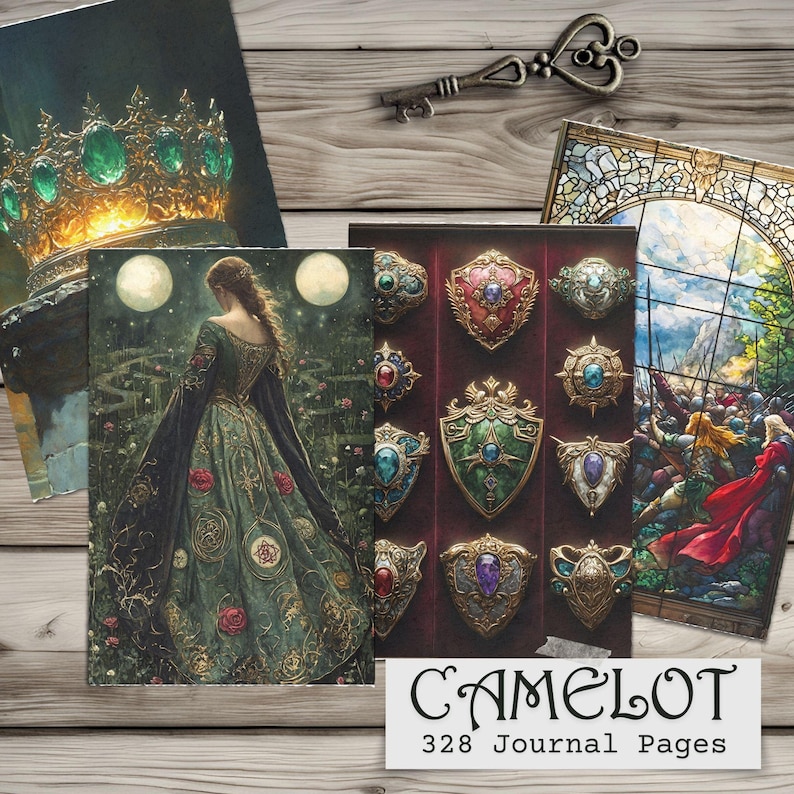 Camelot Junk Journal Pages: Medieval Arthurian Ephemera (digital ...
