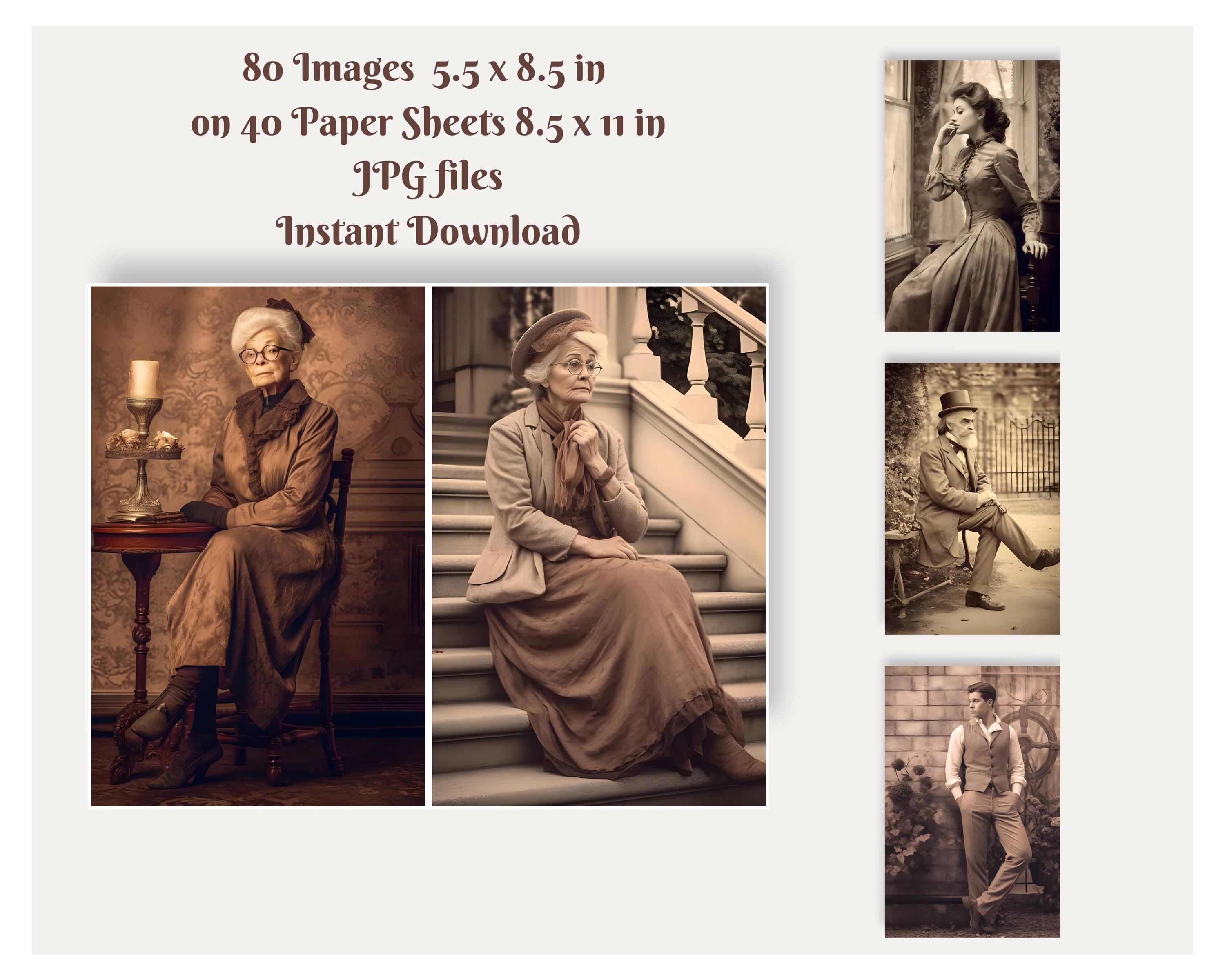 Victorian Era Photos Junk Journal, Victorian Fashion Junk Journal Kit ...