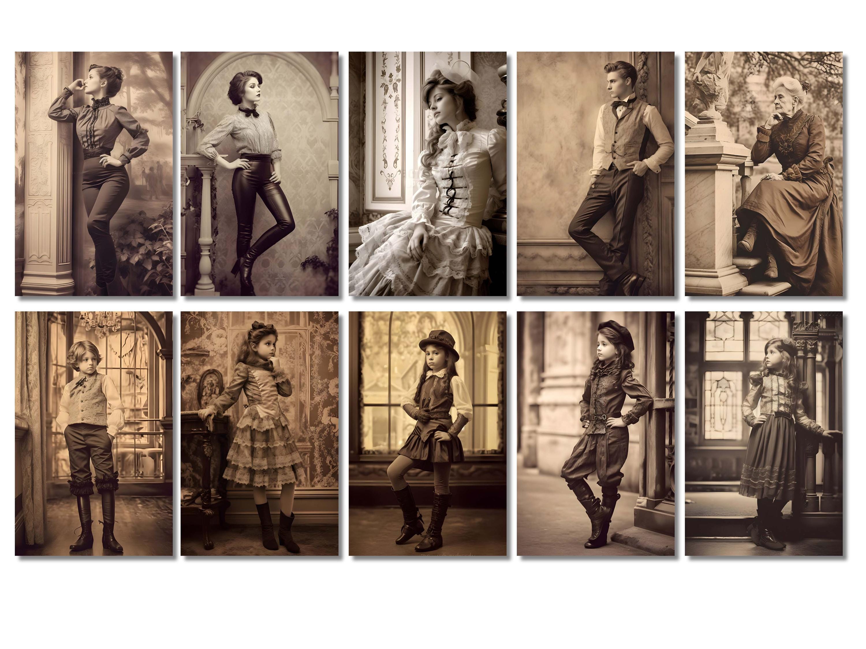 Victorian Era Photos Junk Journal, Victorian Fashion Junk Journal Kit ...