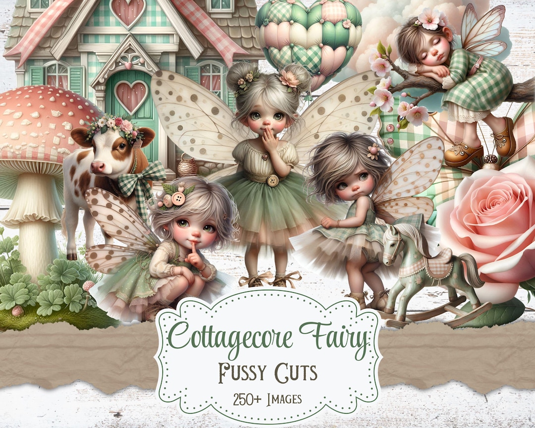 Cottagecore Fairy Fussy Cuts: Whimsical Printable Ephemera (digital ...