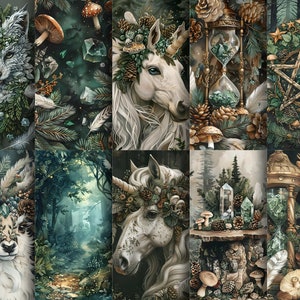 Enchanted Forest Journal Pages Printable Fairy Scrapbook Creature ...