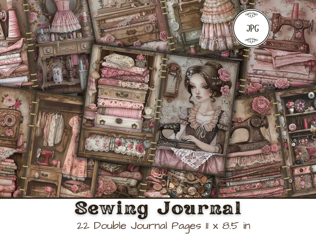 Vintage Sewing Junk Journal Pages, Sewing Machine Ephemera, Sewing ...