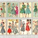 Vintage 1950s Fashion Printable Pages, Fashion Junk Journal, 50s Sewing ...