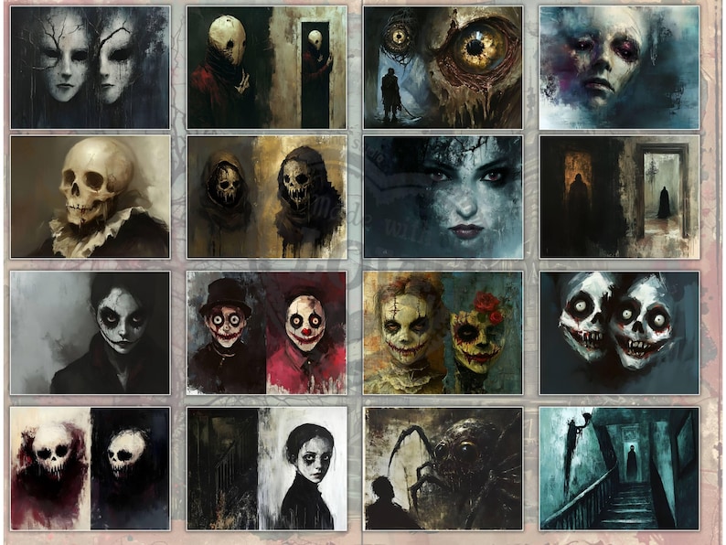 Creepy Junk Journal Printable Pages, Digital Oddities Scrapbook ...