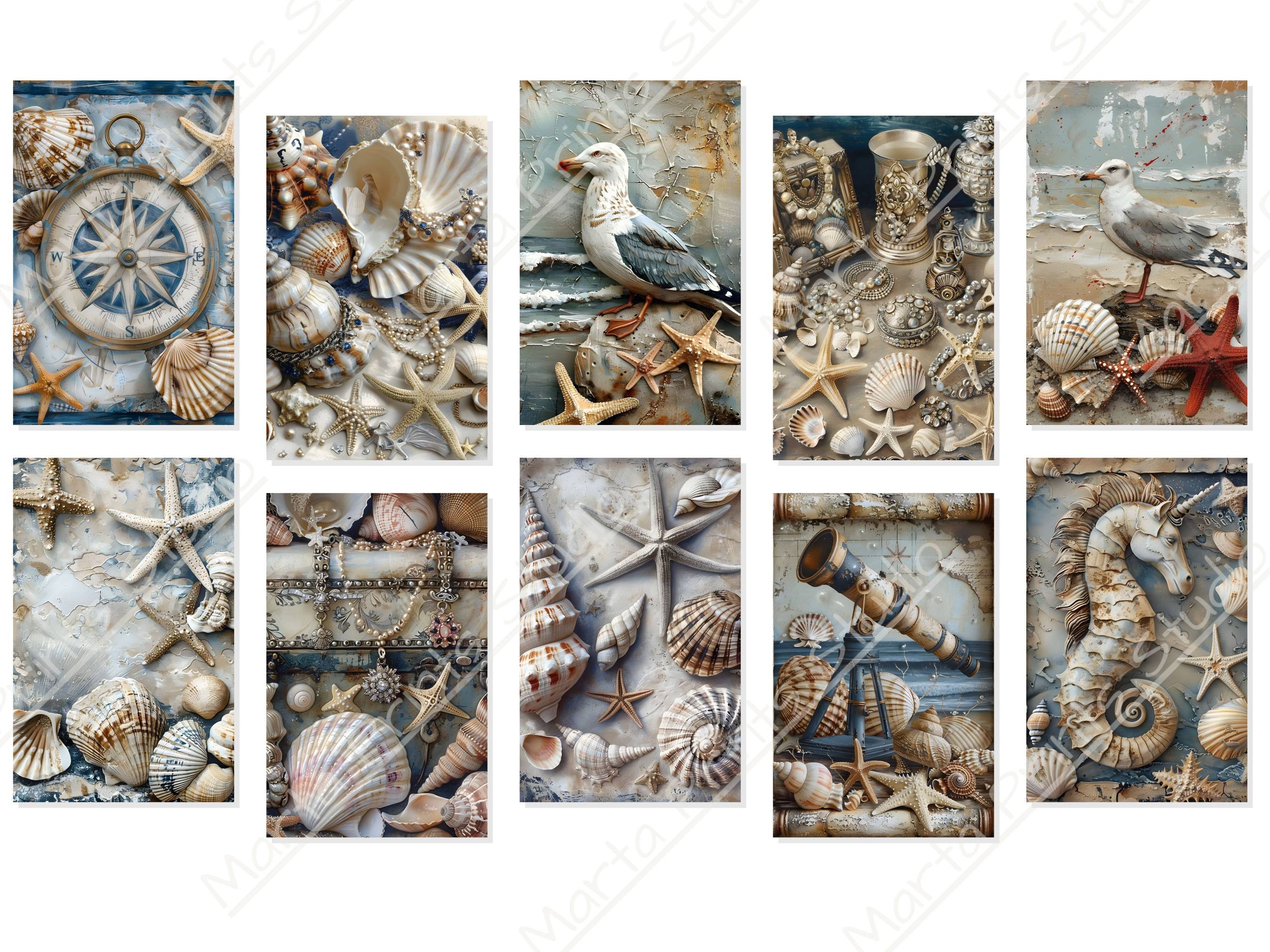 Nautical Junk Journal Pages, Printable Scrapbook Kit, Maritime Collage ...