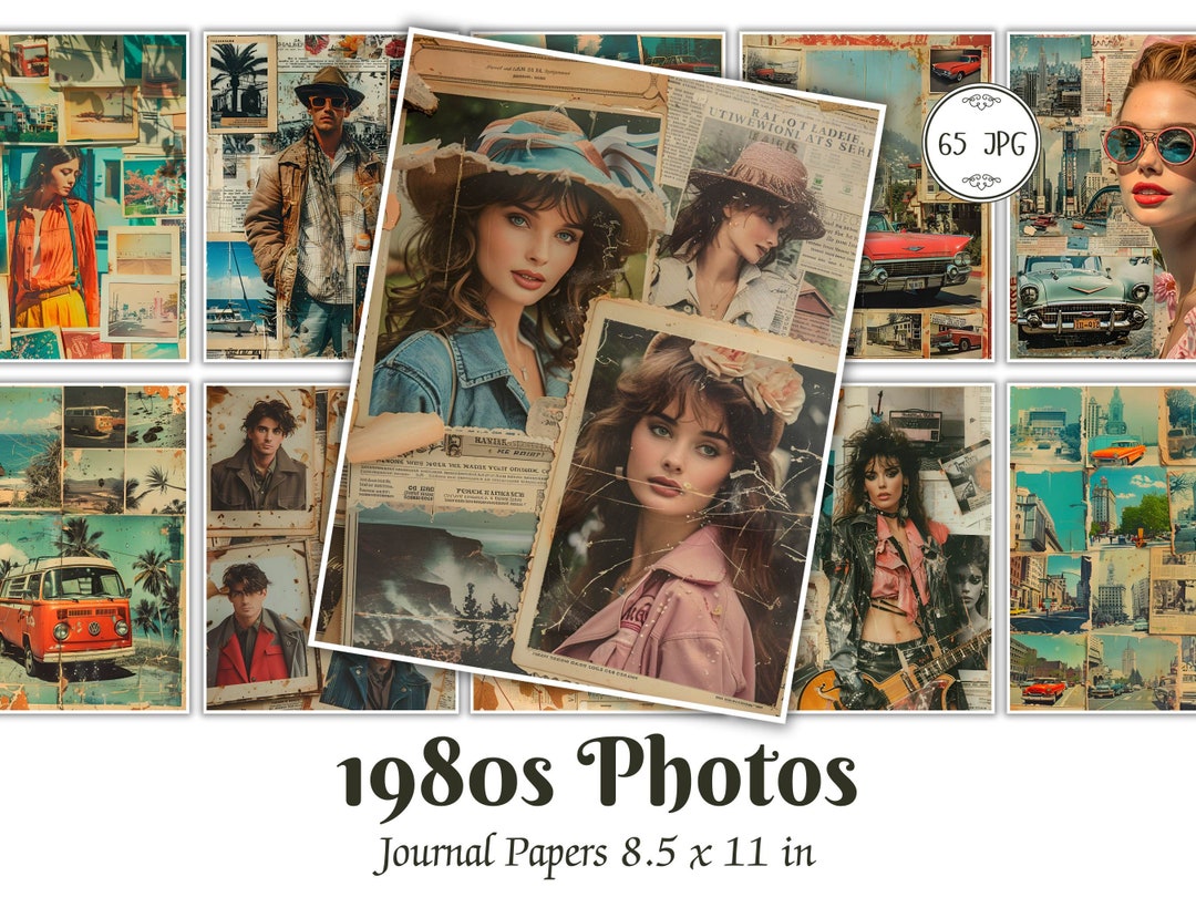 1980s Vintage Photos Junk Journal, 80s Printable Pages, Retro Scrapbook ...