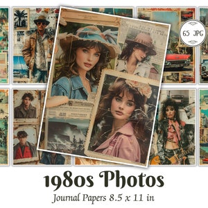 1980s Vintage Photos Junk Journal, 80s Printable Pages, Retro Scrapbook ...