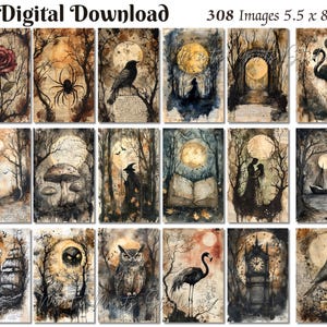 Spooky Printable Pages, Junk Journal Printables, Kit, Scrapbook ...