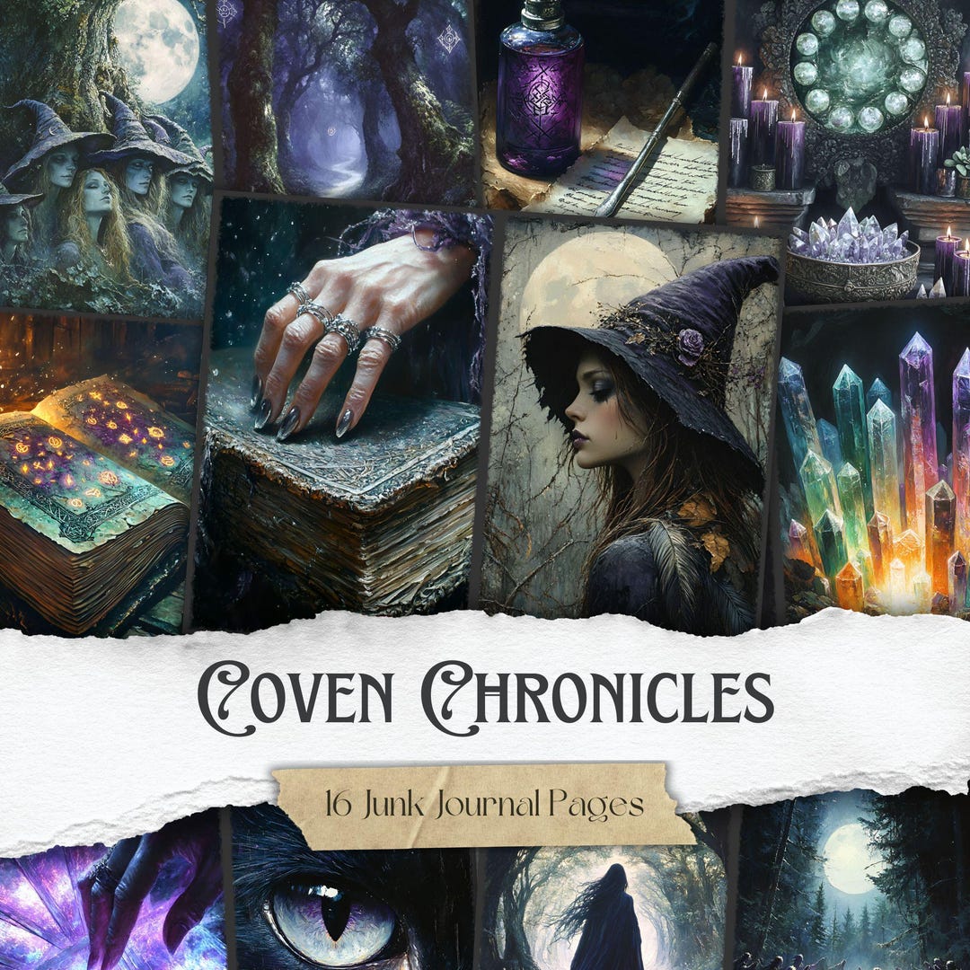 Coven Chronicles Junk Journal Pages: Occult Witchcraft Ephemera ...