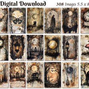 Spooky Printable Pages, Junk Journal Printables, Kit, Scrapbook ...