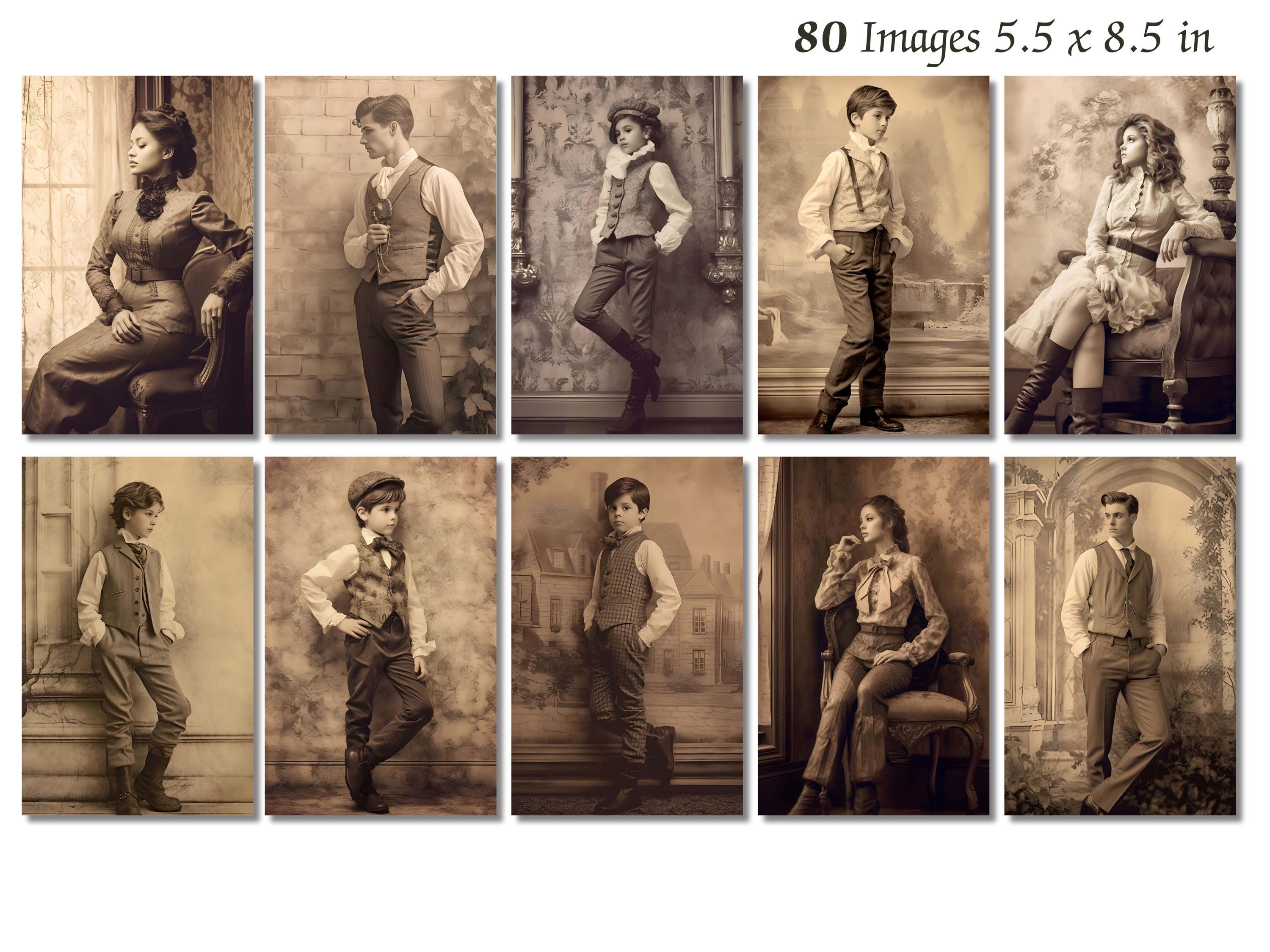 Victorian Era Photos Junk Journal, Victorian Fashion Junk Journal Kit ...