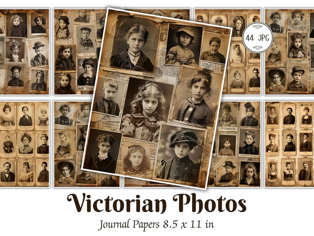 Victorian Era Photos Junk Journal, 1900s Printable Pages, Vintage ...