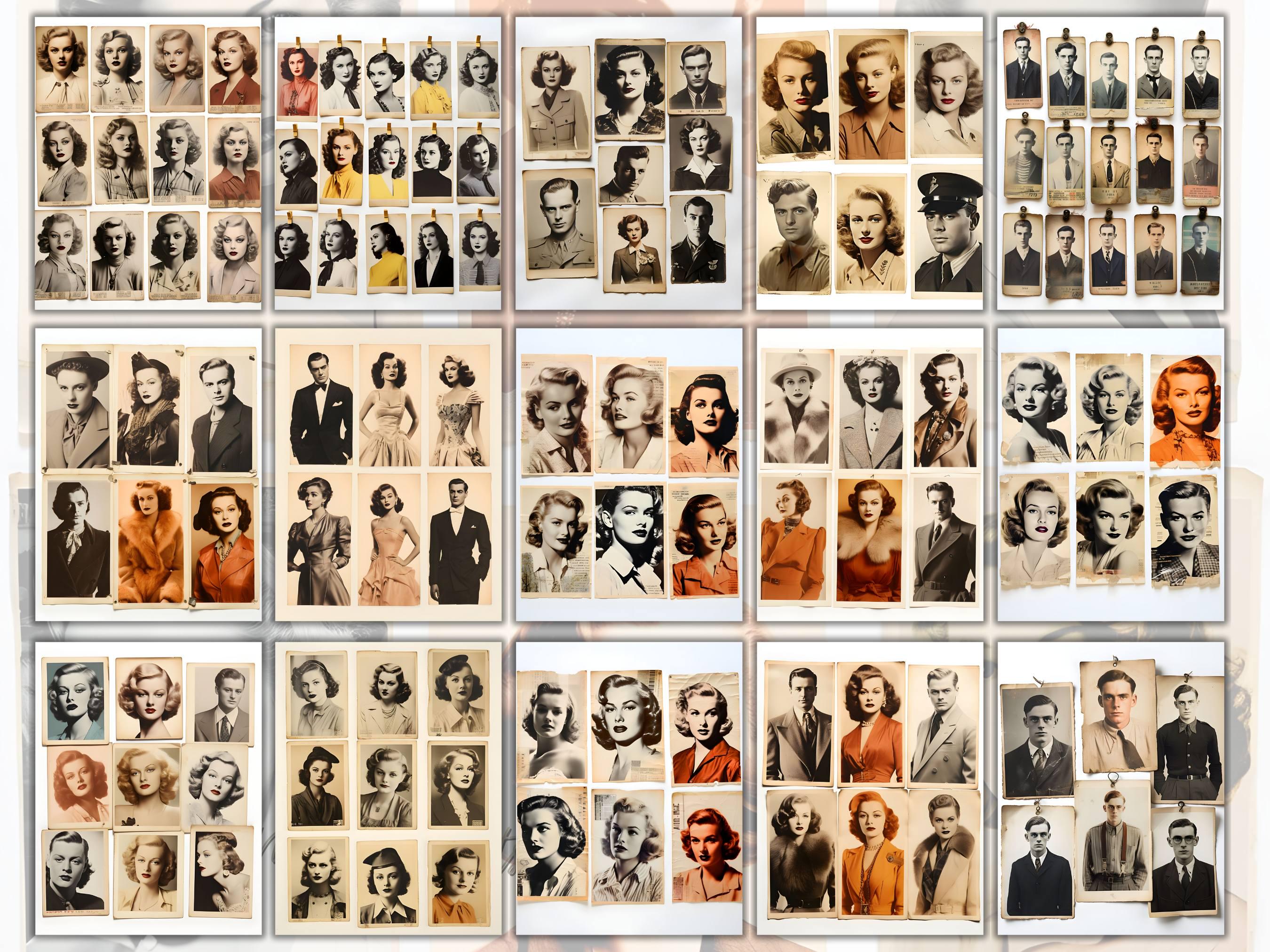 1930s Vintage Photos Ephemera, 30s Printable Pages, Retro Scrapbook Kit ...