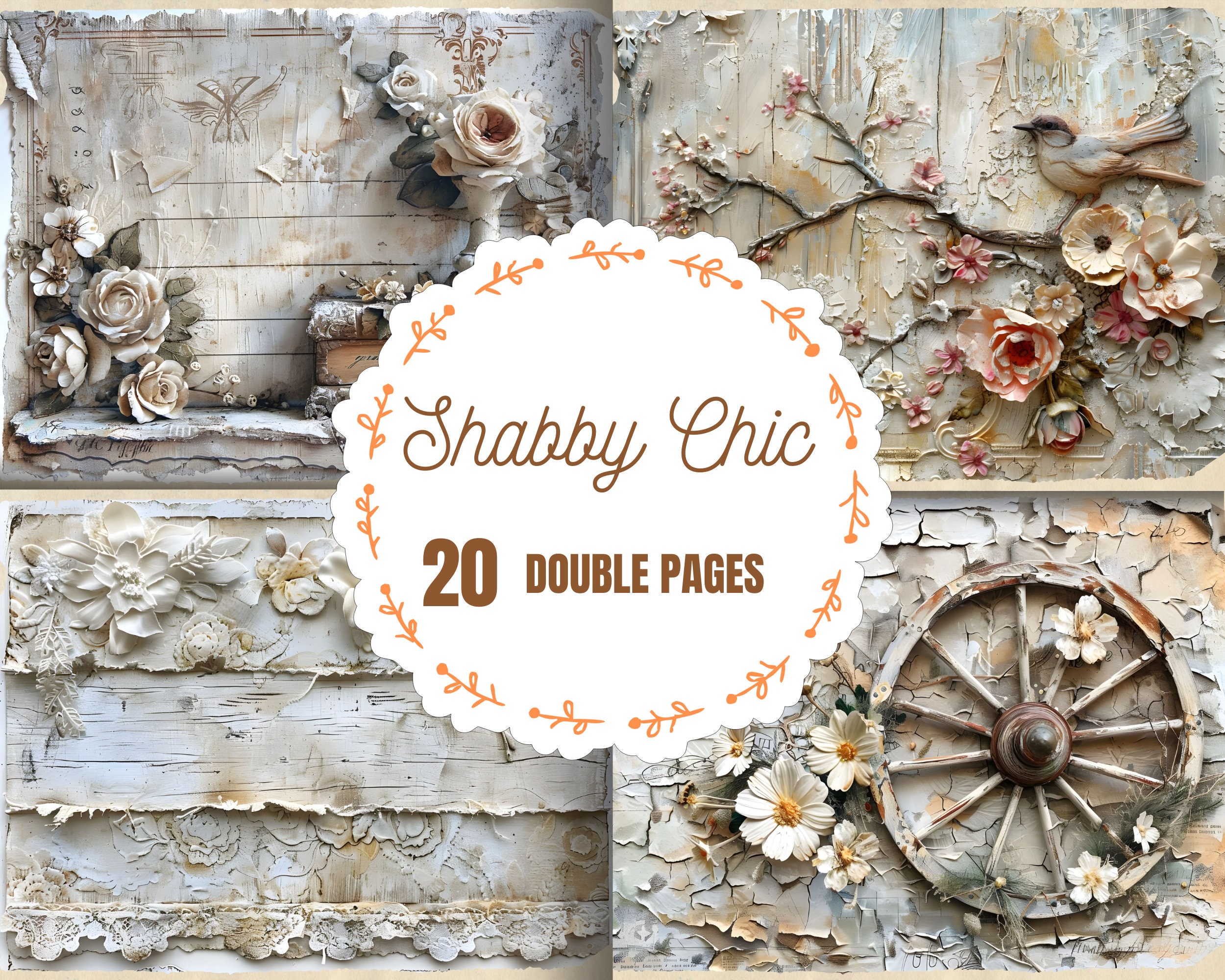 Shabby Chic Junk Journal Kit Rustic Printable Pages Vintage Romantic ...
