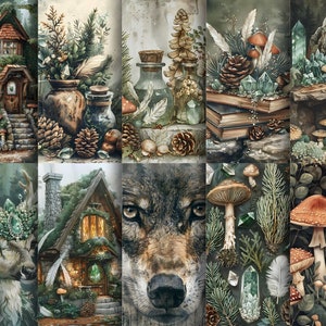 Enchanted Forest Journal Pages Printable Fairy Scrapbook Creature ...