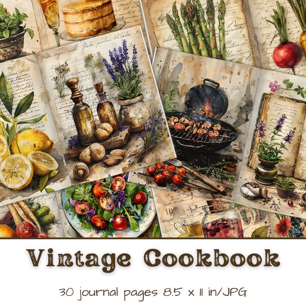 Cookbook Junk Journal - Etsy