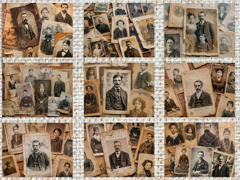 Vintage Photo Ephemera, Victorian Collage, Junk Journal Kit (digital ...