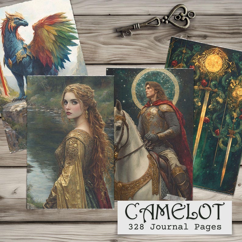 Camelot Junk Journal Pages: Medieval Arthurian Ephemera (digital ...