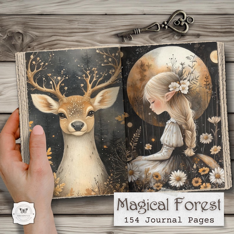 Magical Forest Junk Journal Pages: Enchanted Woodland Printable ...