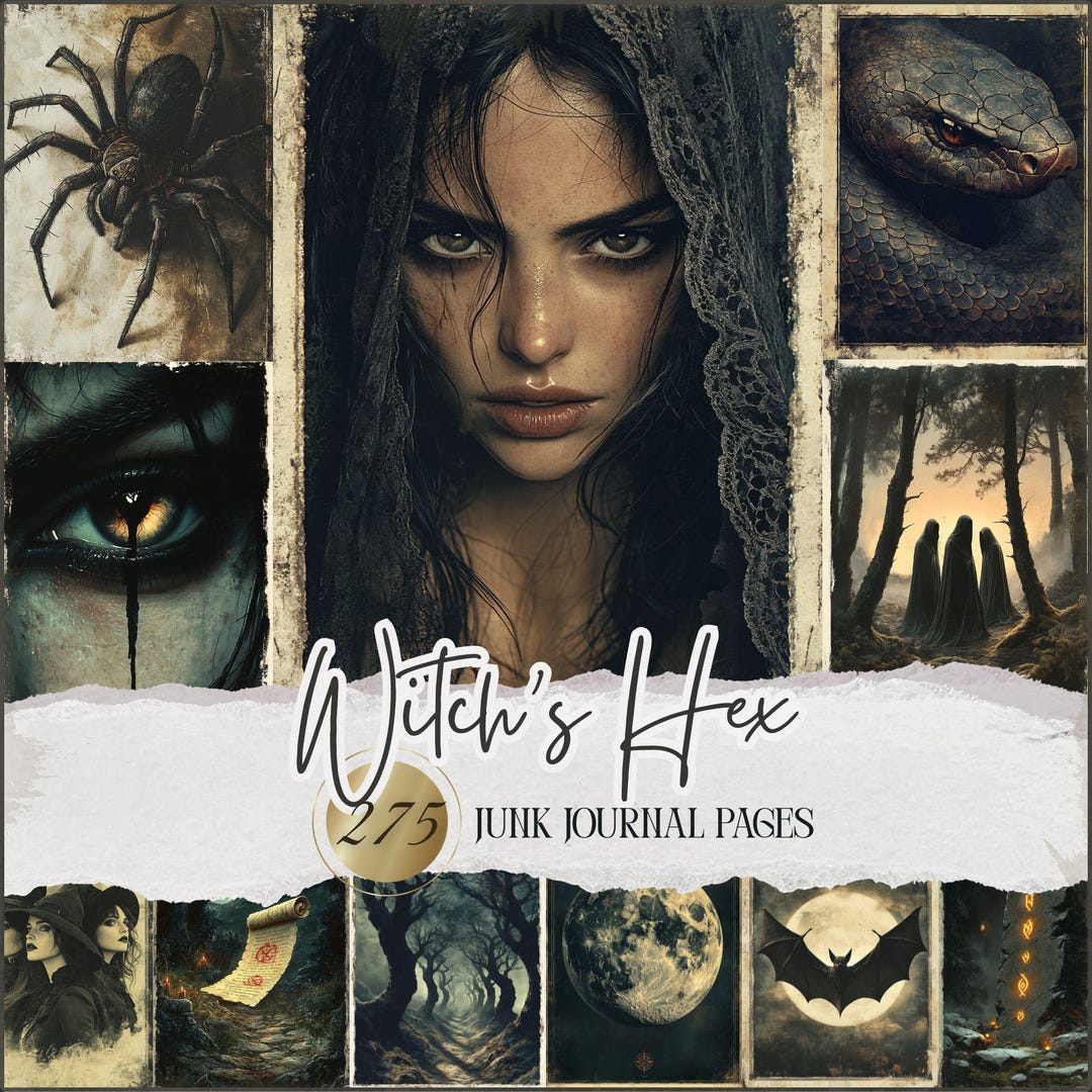 Witch's Hex Junk Journal Pages: Gothic Occult Ephemera (digital ...