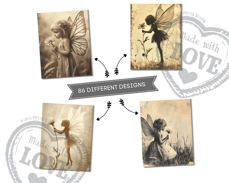 Vintage Fairy Ephemera Printable: Antique Photos for Junk Journals ...