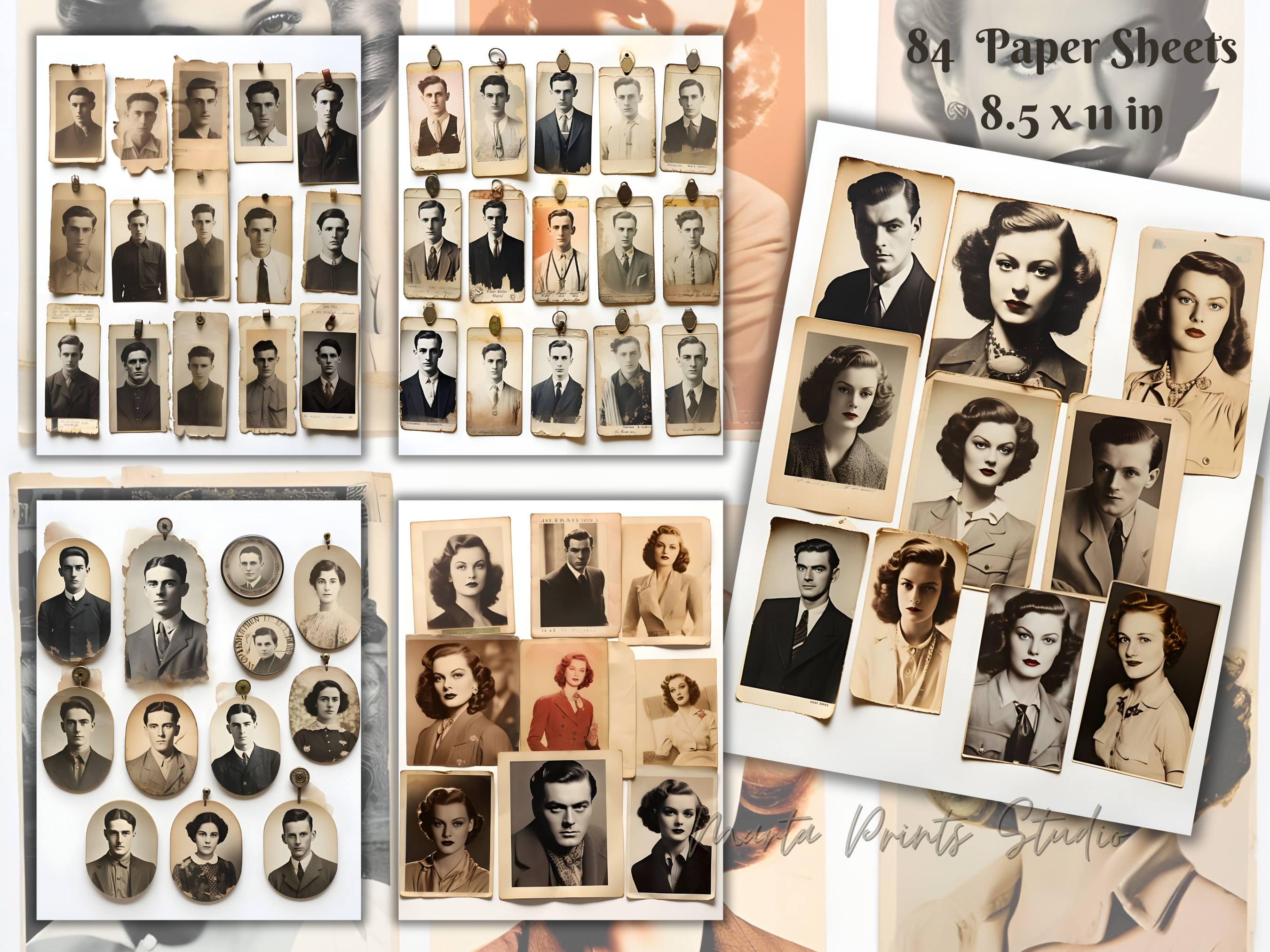 1930s Vintage Photos Ephemera, 30s Printable Pages, Retro Scrapbook Kit ...