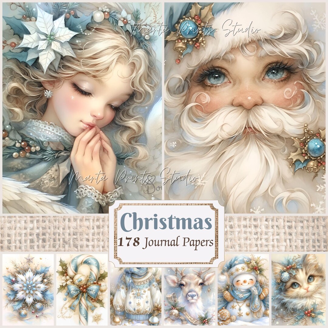 Christmas Junk Journal Pages Christmas Printables Holiday Scrapbooking ...