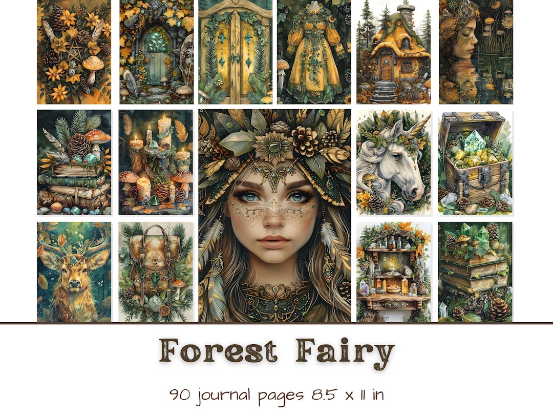 Forest Fairy Printable Journal Pages, Fairy Junk Journal Supplies ...
